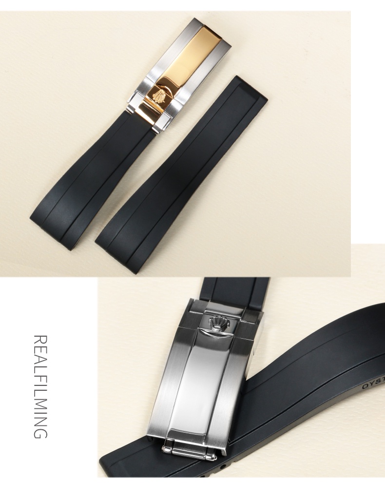 Adapted For Rolex Silicone Strap 20mm 21mm Silicone Watch Band fo Rolex ...