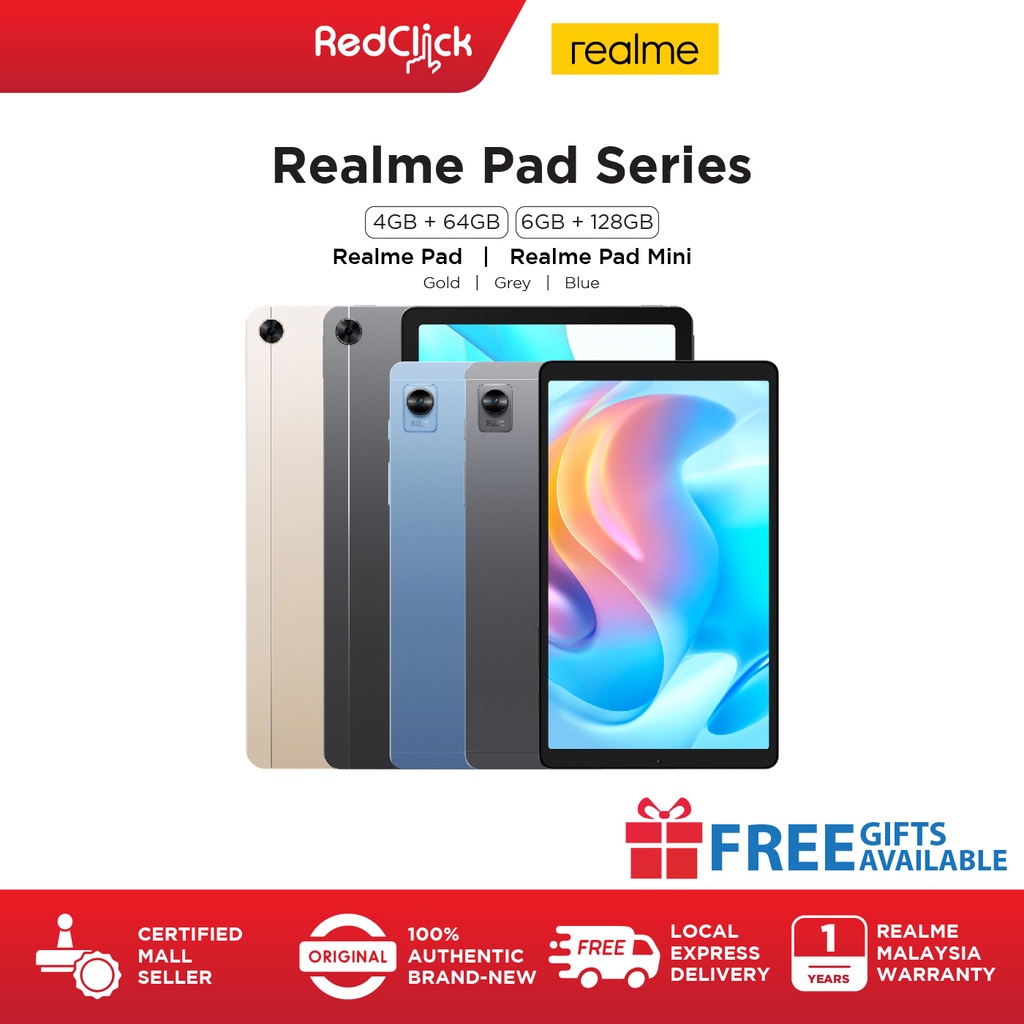 realme Pad LTE [16GB RAM/512GBROM] Android Tablet Android12 Original ...