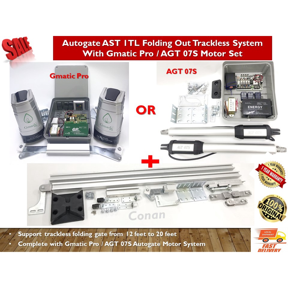 Autogate AST 1TL Folding Out Trackless System (Autogate Trackless ...