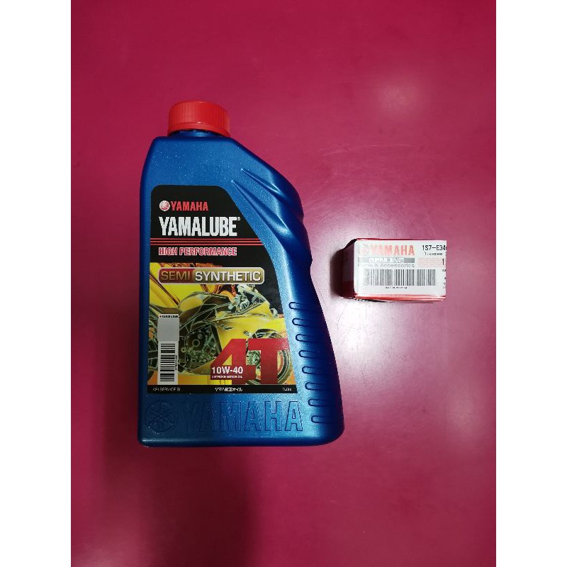 COMBO Yamalube semi synthetic 4T 10W40 + Oil Filter 100% HLY original ...