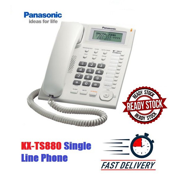 Panasonic KX-TS880 KX-TS880ML KX-TS880MLW KX-TS880ML TS880 single line phone with caller ID ...