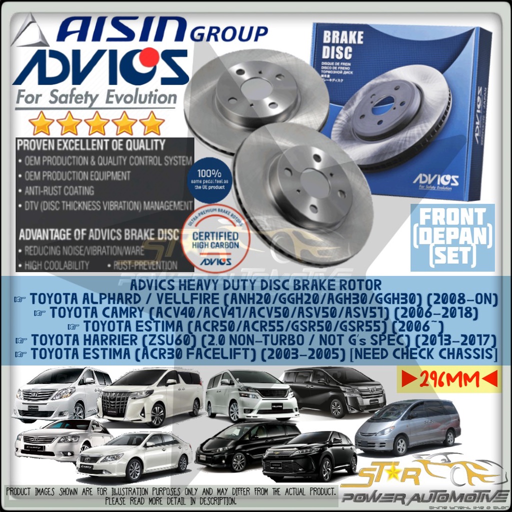 AISIN ADVICS Heavy Duty Toyota Estima ACR50 ACR55 GSR50 GSR55 ACR30 ...