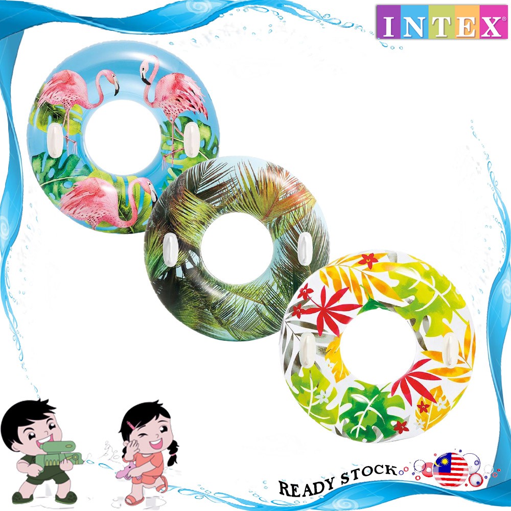 INTEX 97CM Lush Tropical Tube Float Swimming Pool Ring Floaties ...