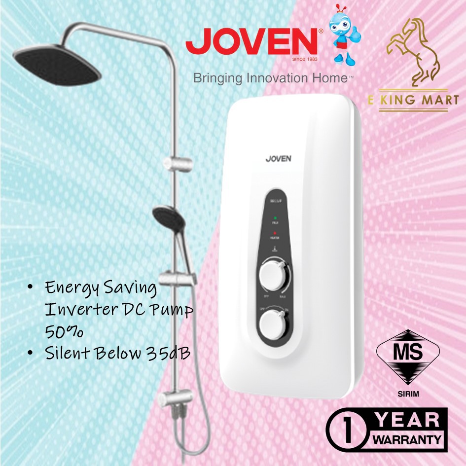 JOVEN SB11iP RS Instant Water Heater With Rain Shower DC INVERTER PUMP Pemanas Air Mandi jenis ...
