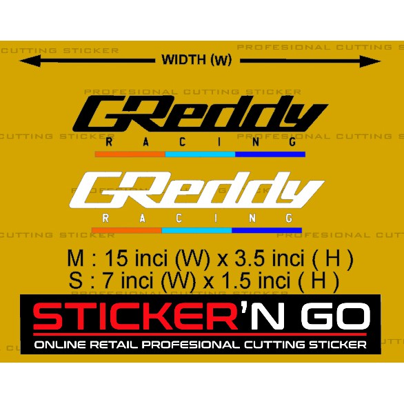STICKER CUTTING CUSWTOM GREDDY DESIGN | Shopee Malaysia