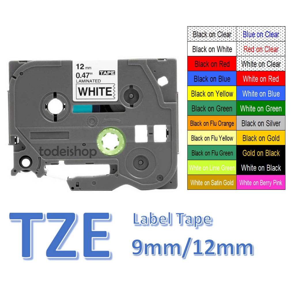 Compatible Brother P-Touch TZe TZ 231 131 631 Laminated Label Tape, for ...