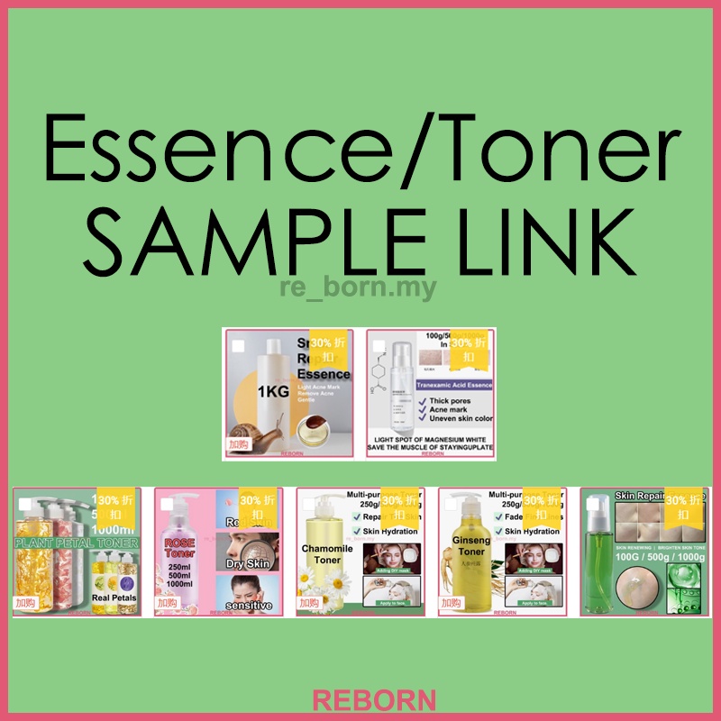 REBORN Facial Essence and Facial Toner Sample Moisturizes and ...