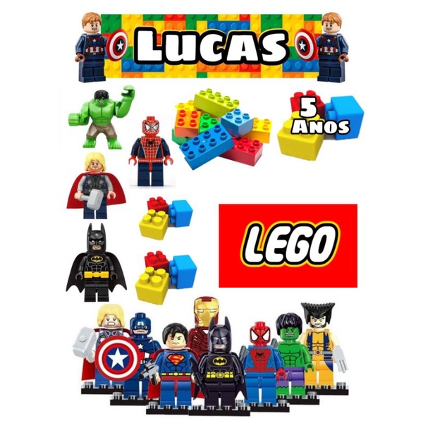 Cake Topper Custom Lego Character Theme Name | Shopee Malaysia