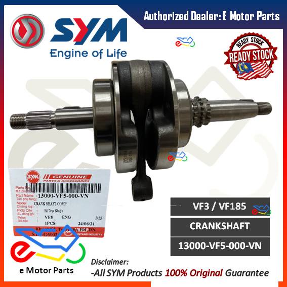 VF3 CRANKSHAFT CRANK SHAFT CON ROD ASSY SYM VF3I VF185 ORIGINAL - 13000 ...