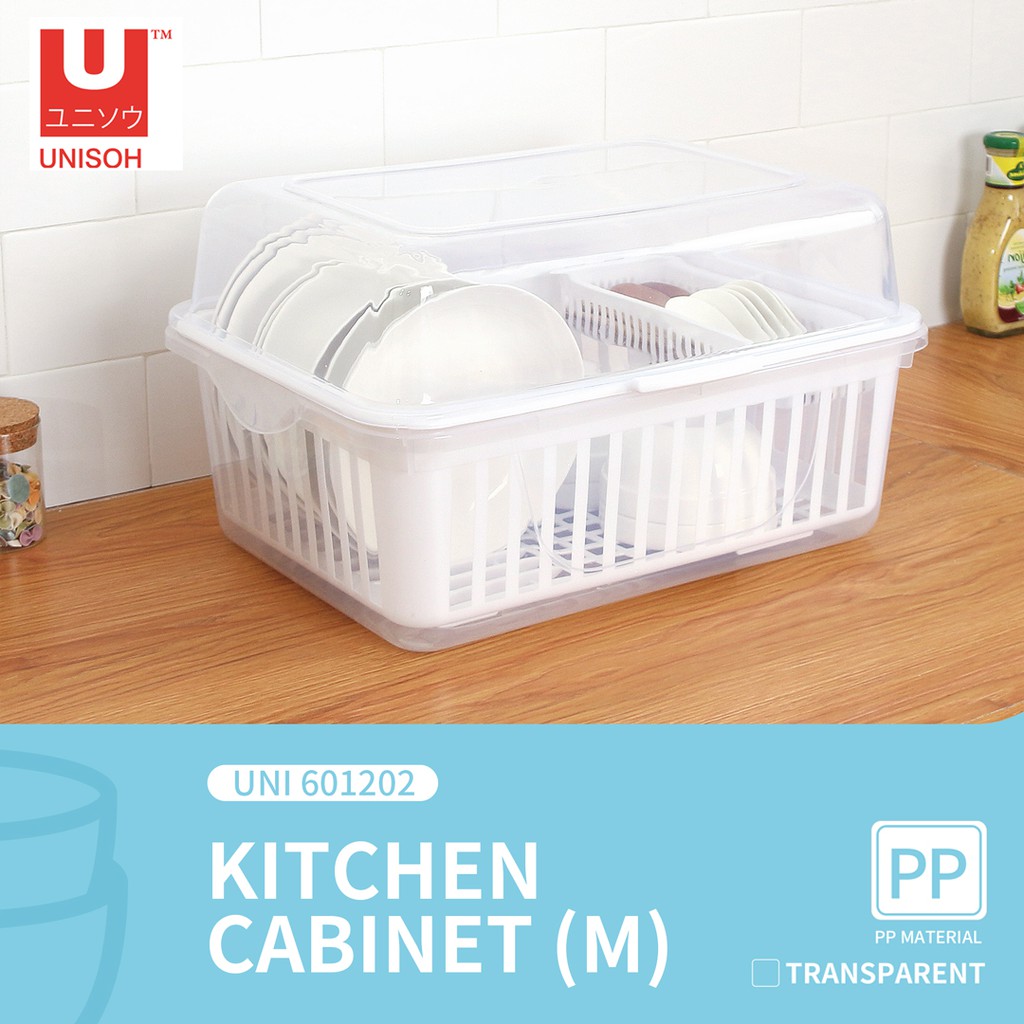 UNISOH Anti Dust Covered Dish Rack Dish Drainer Kitchen Organizer ...