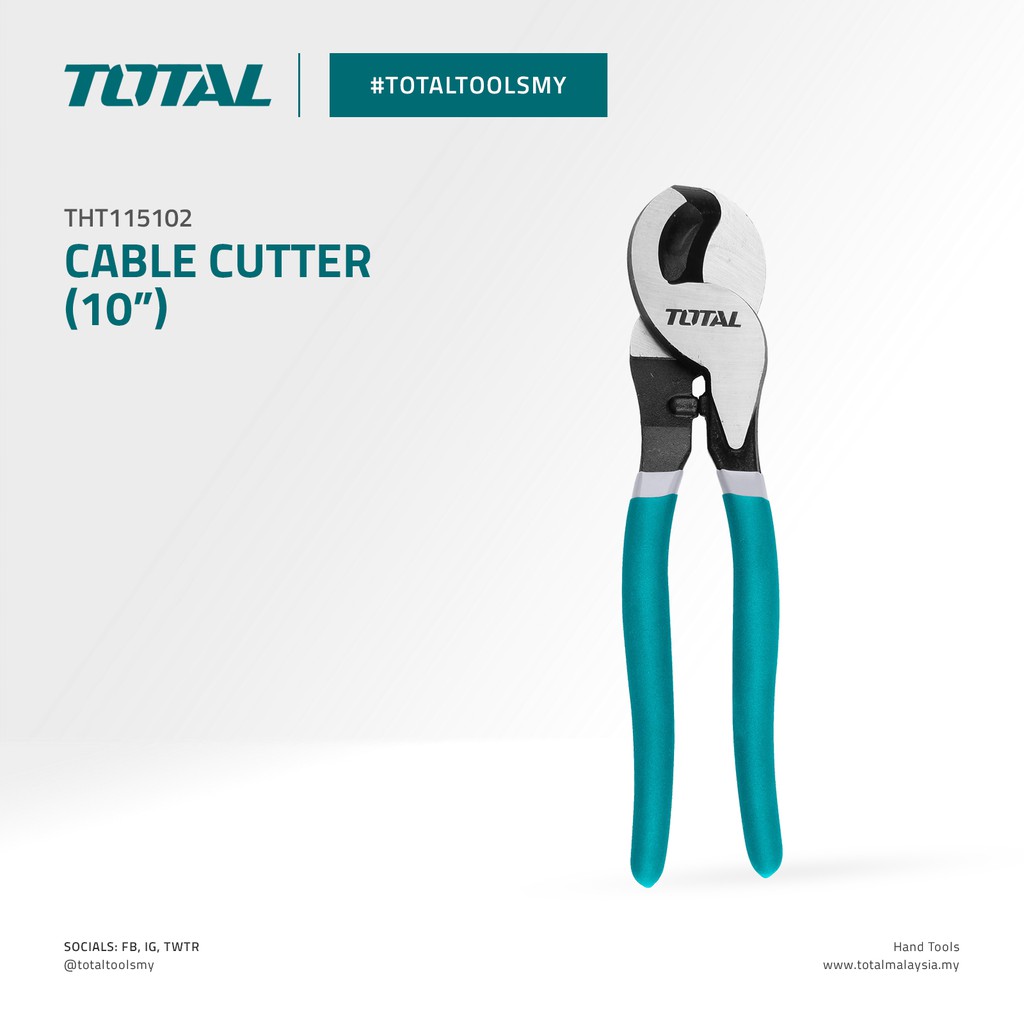 TOTAL Cable Cutter Suitable To Cut Copper and Aluminium Cables Cr-V ...