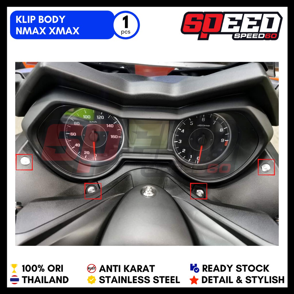 Probolt Nmax Aerox Xmax Stainless King Nut Fender Body Clip Bolt ...