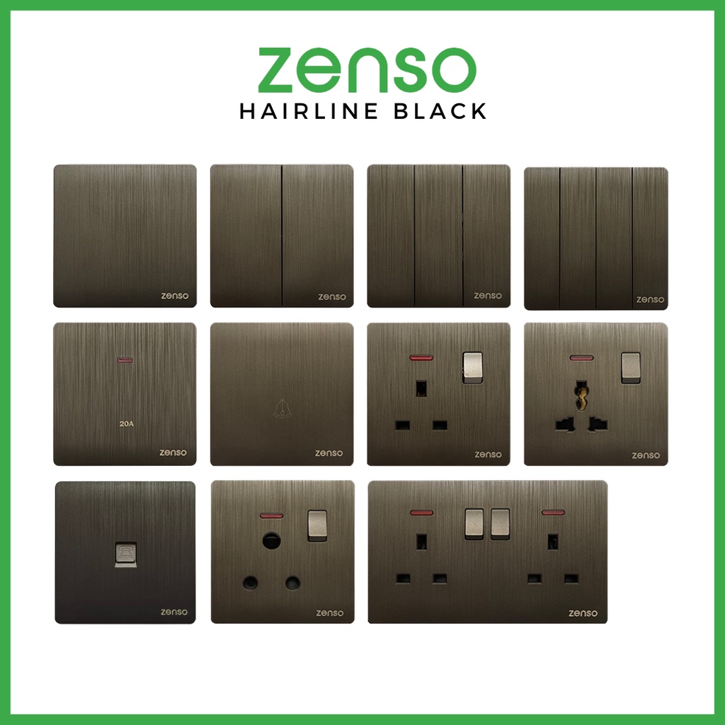 ZENSO Grande 13A Universal Switch Socket Outlet / Telephone Socket ...