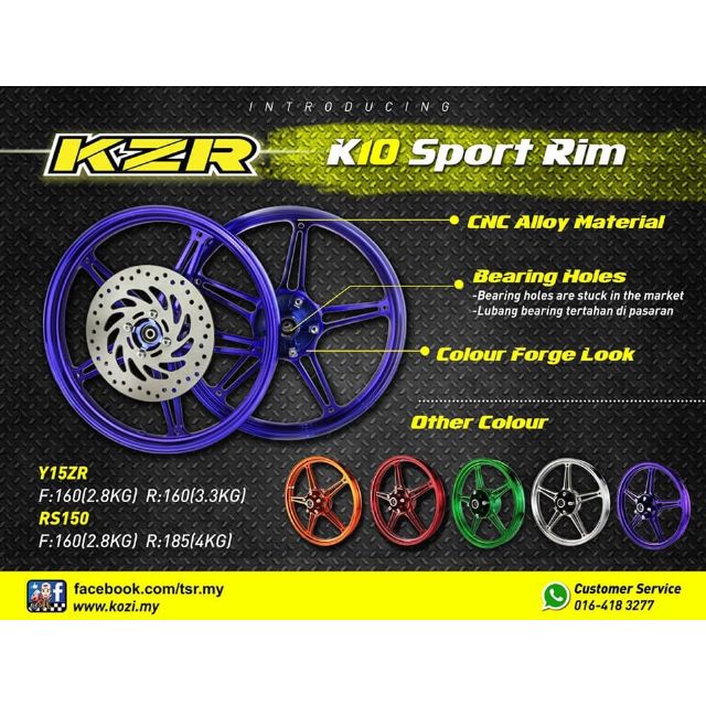 KZR Sport Rim Y15ZR K-10 FG510 | Shopee Malaysia