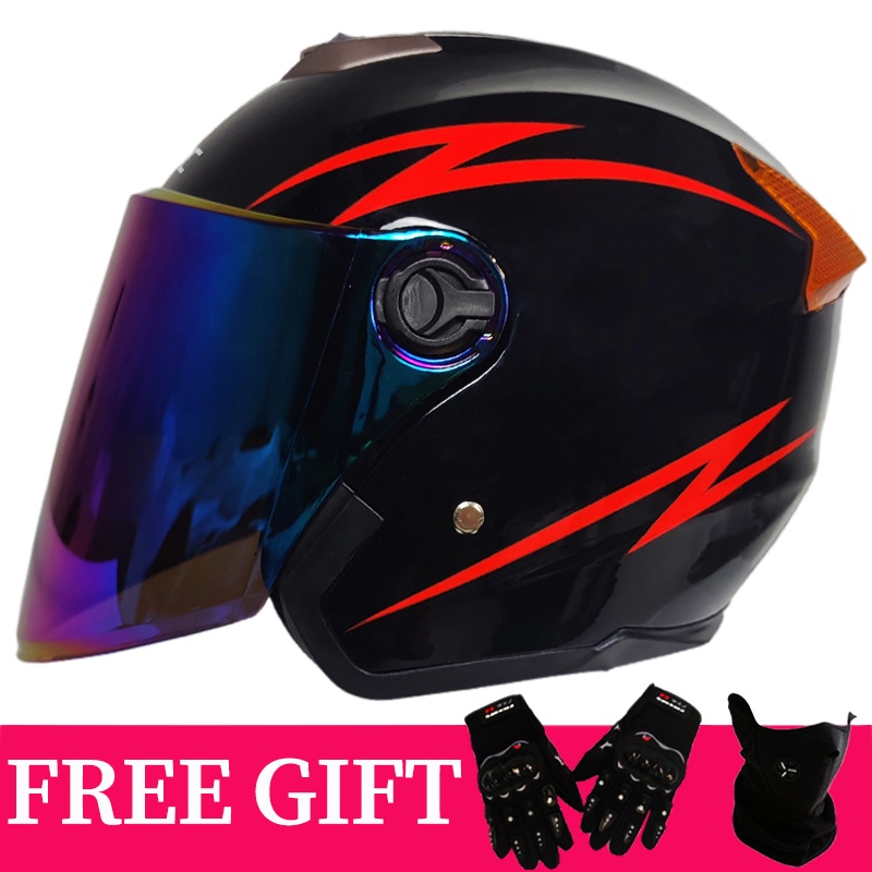 Motorcycle Flip UpHelmet Motosikal Topi Keledar Double Lens Double Lens ...