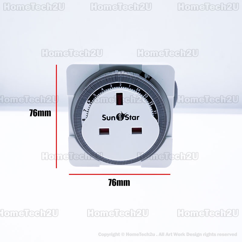 Sunstar Timer Plug 13A 24 Hours Analog Plug In Timer Switch (🛡️𝐒𝐢𝐫𝐢𝐦 ...