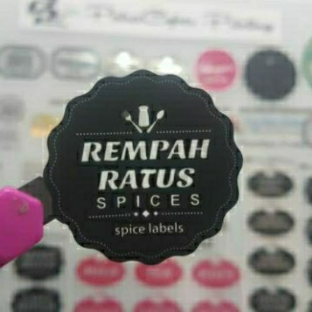 Ready Stock!! 54pcs Kitchen Label Sticker . Stiker Dapur Untuk Penutup ...