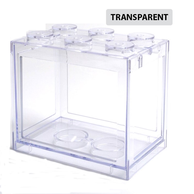 𝗕𝗨𝗜𝗟𝗗 𝗜𝗡 𝗟𝗘𝗗 》 Mini Lego Building Block Tank Betta Fish Aquarium For ...