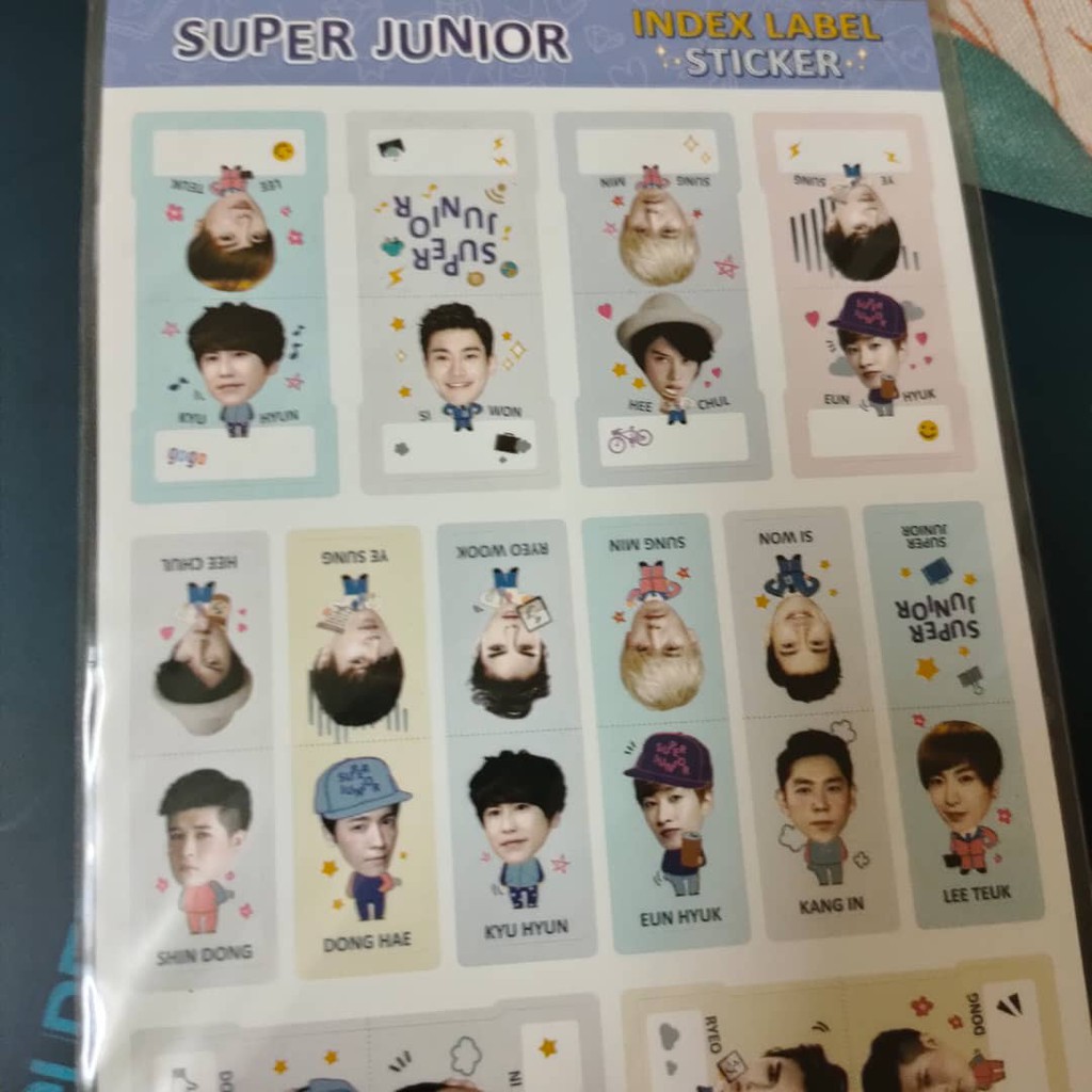 [READY STOCK] SJ SUPER JUNIOR STAMP STICKER INDEX LABEL STICKER SJ ...