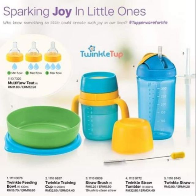 Twinkle Kids set - bowl , tumbler , cutlery tupperware | Shopee Malaysia
