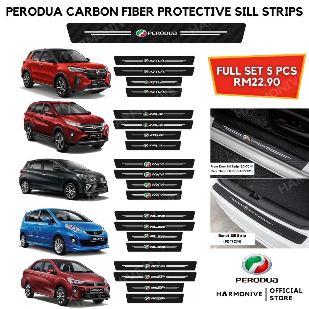 Perodua Car Door Sill Strip Anti Scratch Side Door Step Protector ...