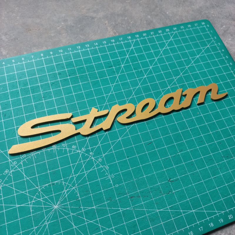 Stream gold emblem 2mm Thick Aluminum Material | Shopee Malaysia