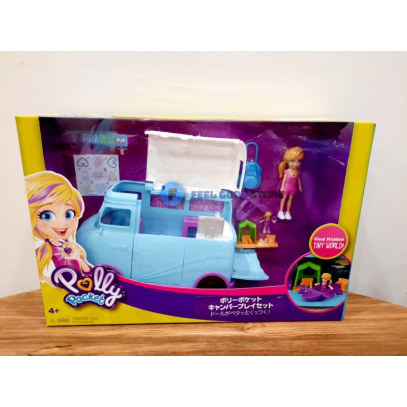 Polly Pocket® Glamping Van, mini doll play set, find hidden tiny world ...