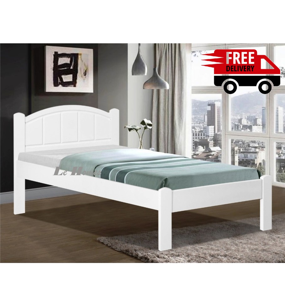 FREE DELIVERY / WOODEN SUPER SINGLE BED FRAME /SUPER SINGLE BED/ KATIL ...