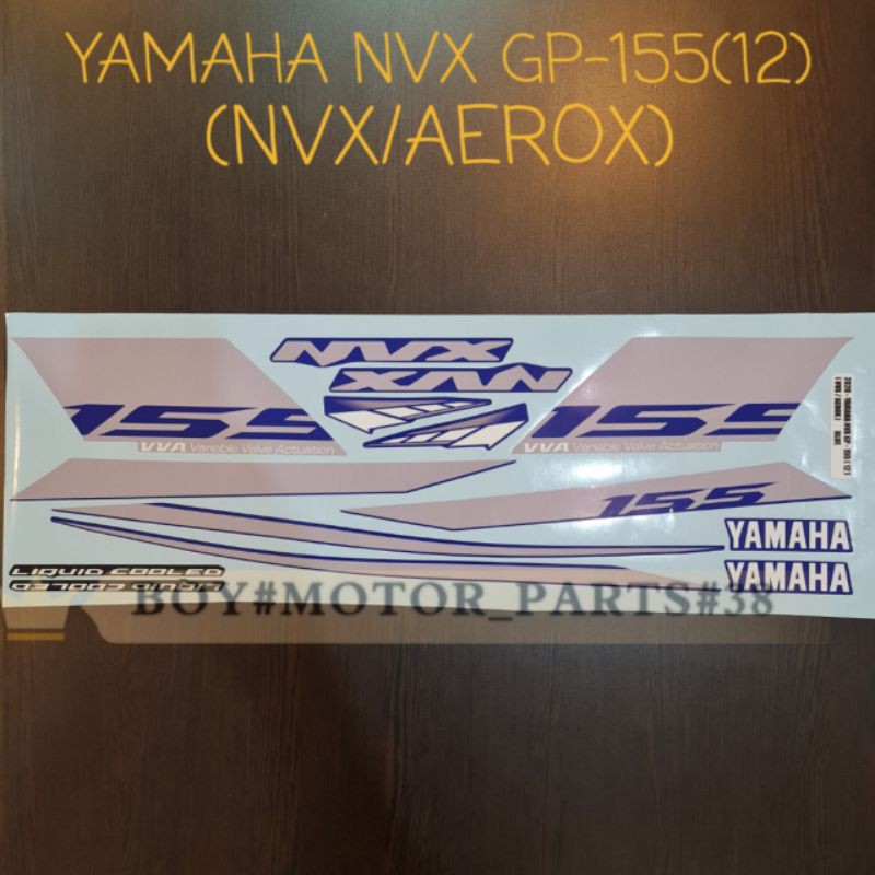 YAMAHA NVX GP-155 ( 12 ) 2020 ( NVX AEROX ) BODY STICKER | Shopee Malaysia