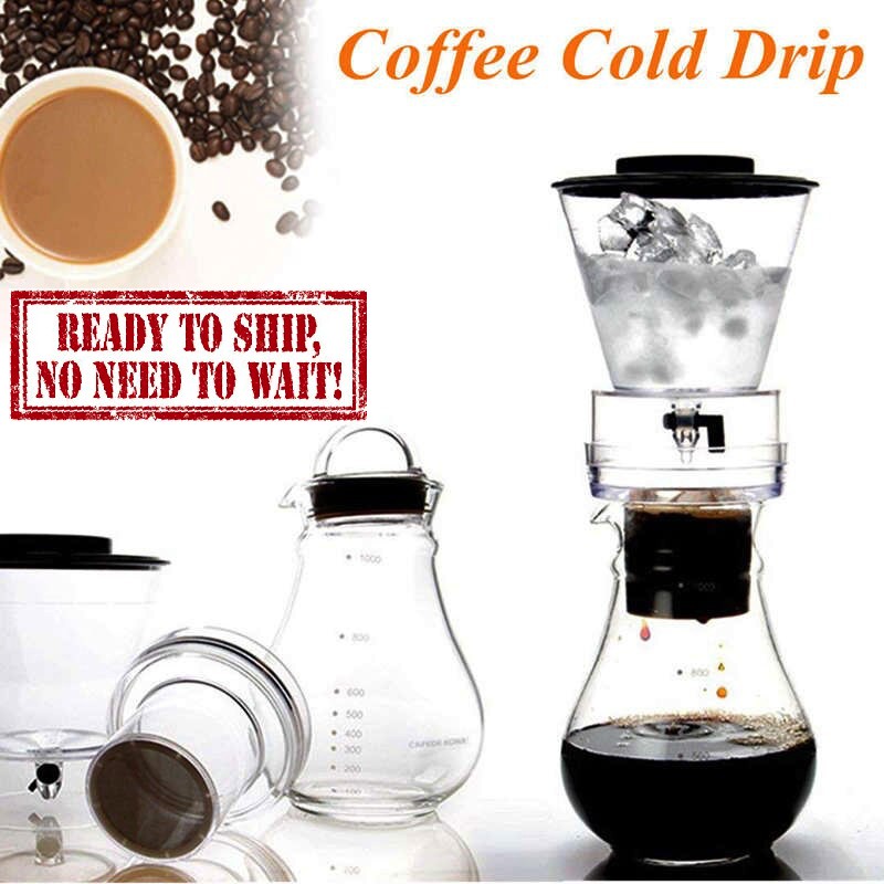 Coffee Cold Water Glass Drip Ice Maker Brew Machine Dutch 800ML For ...