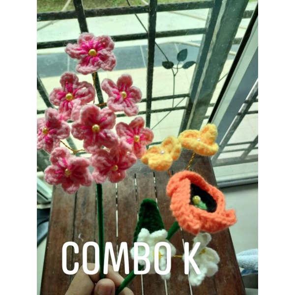 crochet flower, bunga kait handmade | Shopee Malaysia