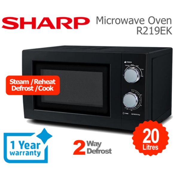 Sharp Microwave Oven Micro Wave Steam/Reheat/Defrost/Cook 700W 20 Litre ...