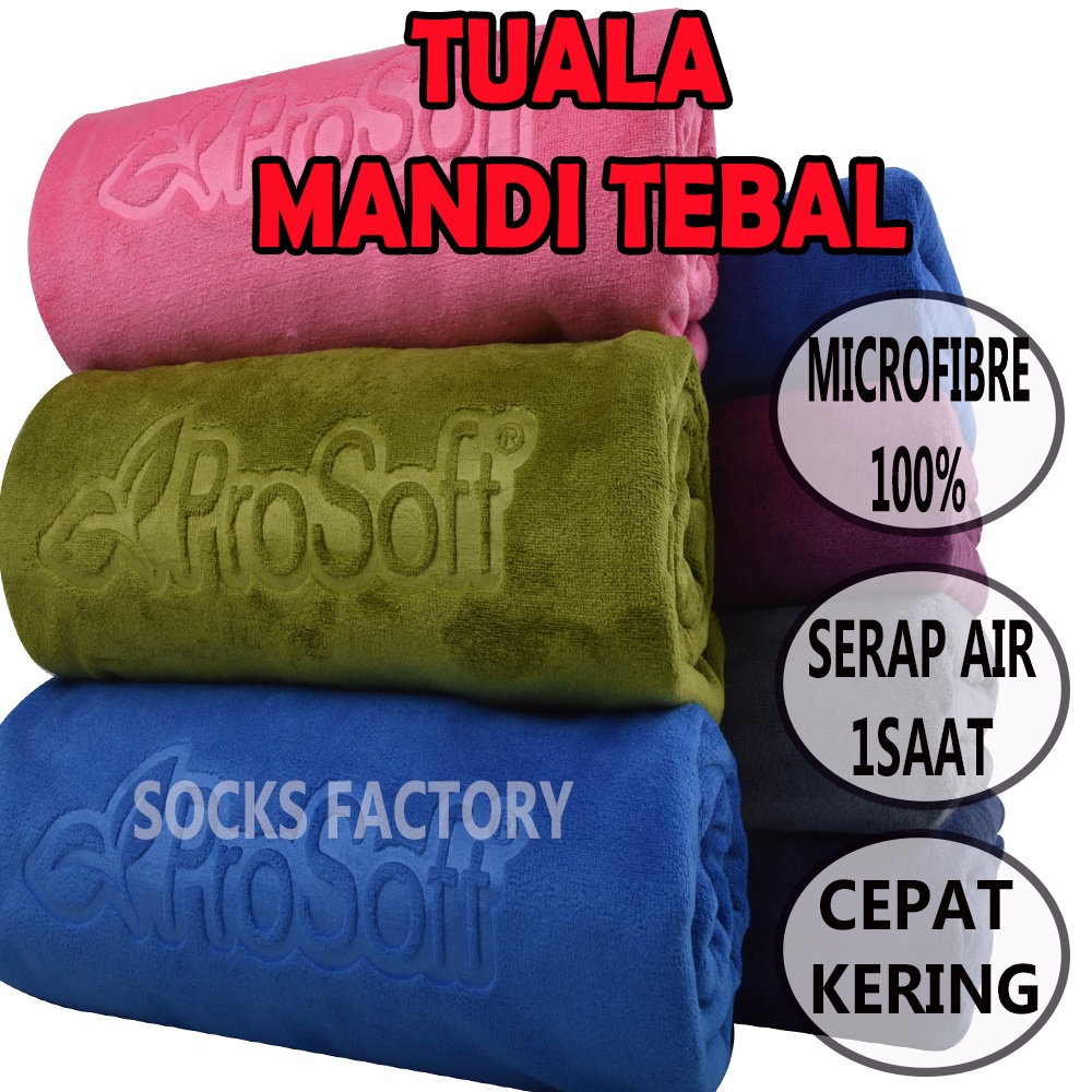 TUALA MANDI DEWASA SERAP AIR TUALA DEWASA TEBAL BATH TOWEL SOFT ...