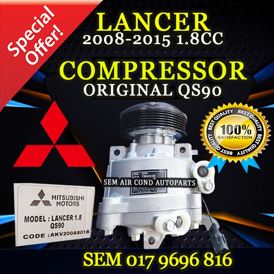 MITSUBISHI LANCER 2008-2015 YEAR 1.8CC QS90 6PK ORIGINAL COMPRESSOR ...