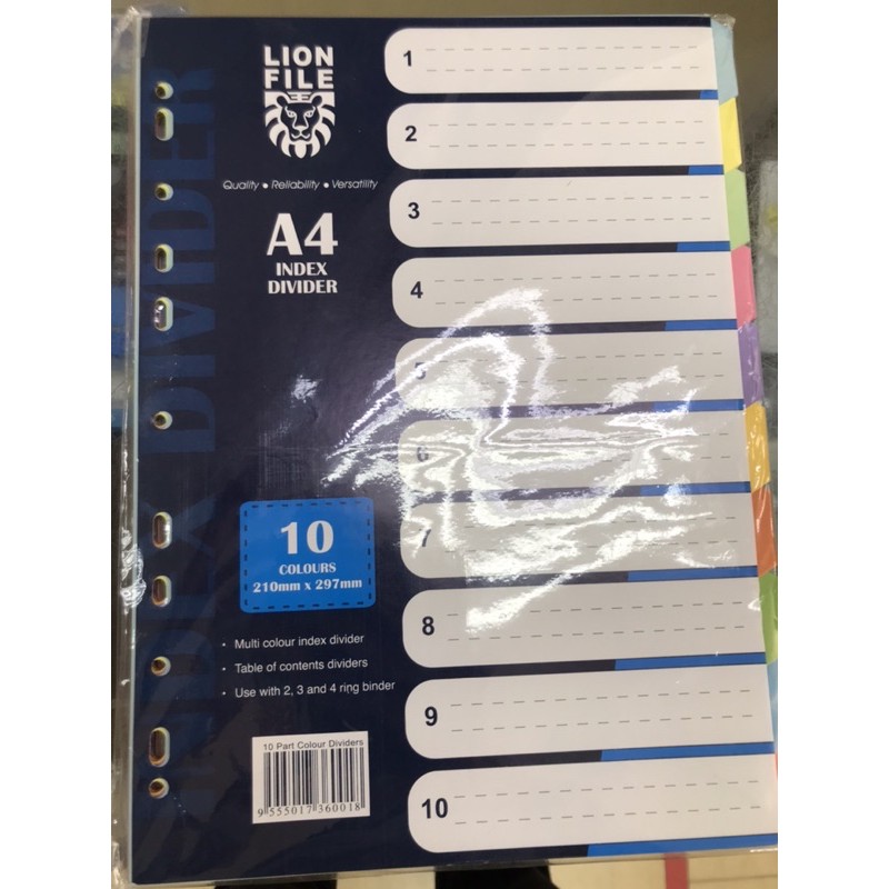 Paper Index Divider 10 tabs (5sets) | Shopee Malaysia