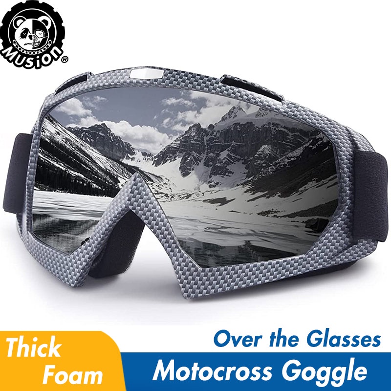 Musion OTG Ski Goggles Dirt Bike Goggle Windproof Motorcycle Goggle ...
