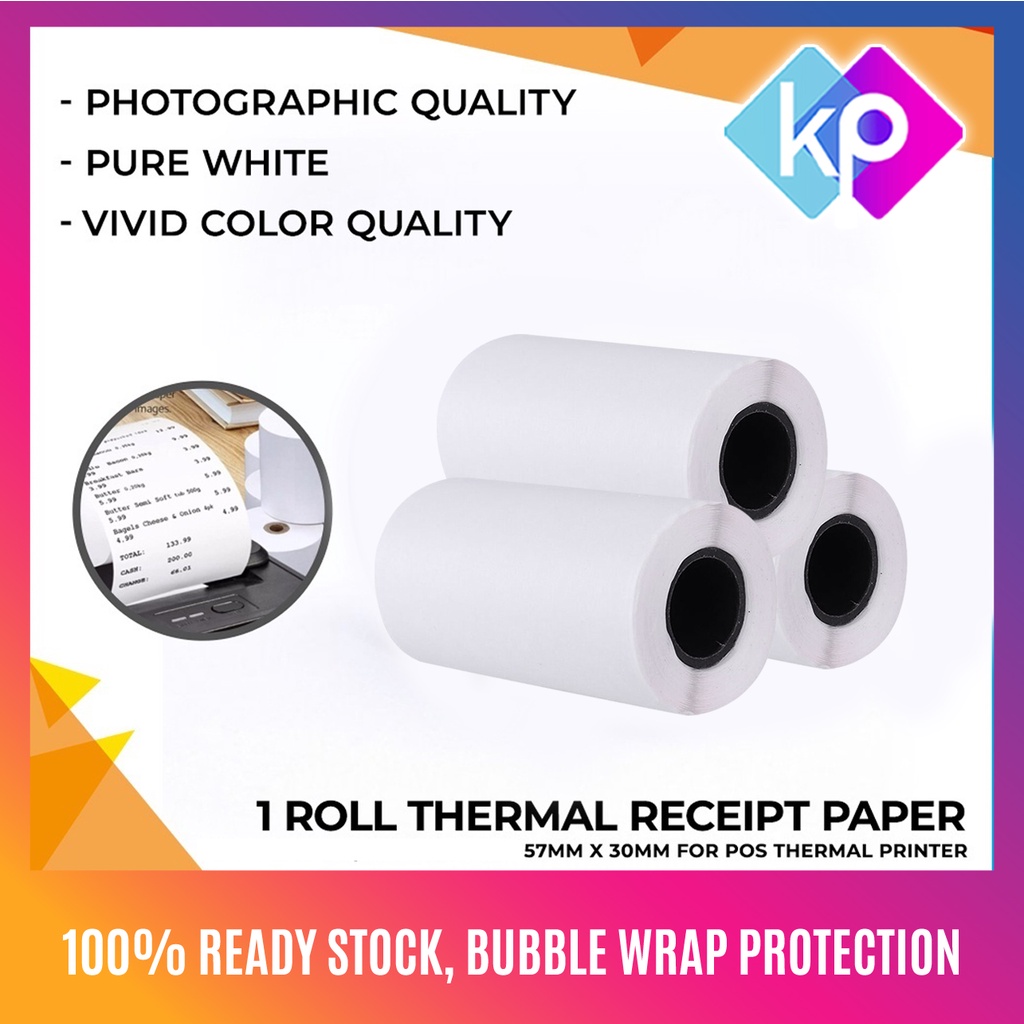 Thermal Paper Thermal Receipt Paper Roll POS Receipt Foodpanda Grab ...
