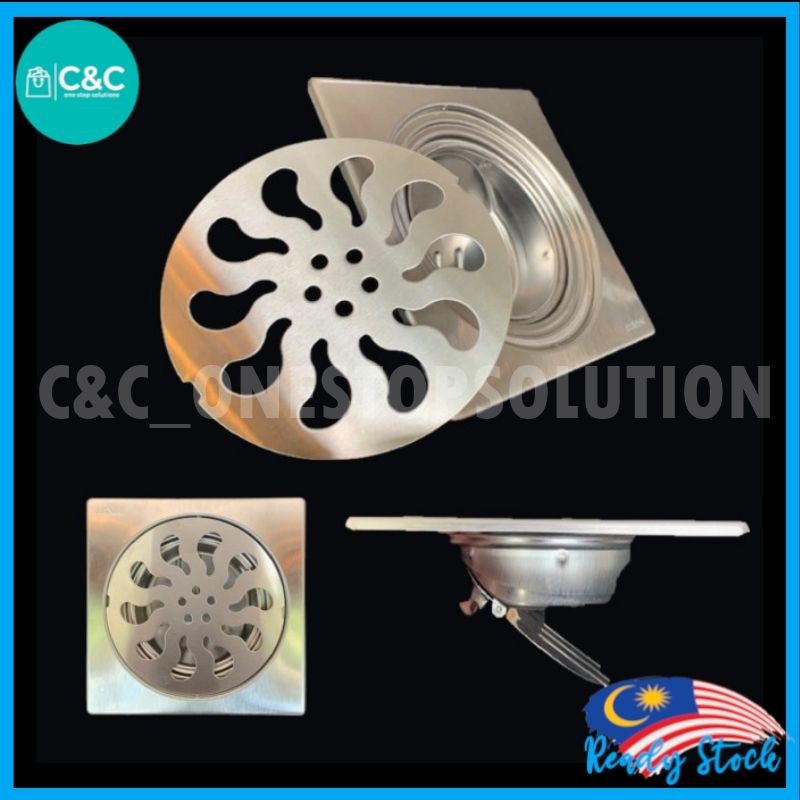 Stainless Steel Floor Trap Floor Grating Anti Cockroach (150mm 6"x ...