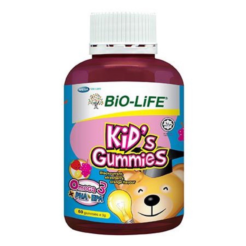 BIO-LIFE KIDS GUMMIES OMEGA 3 WITH DHA & EPA 60S | Shopee Malaysia