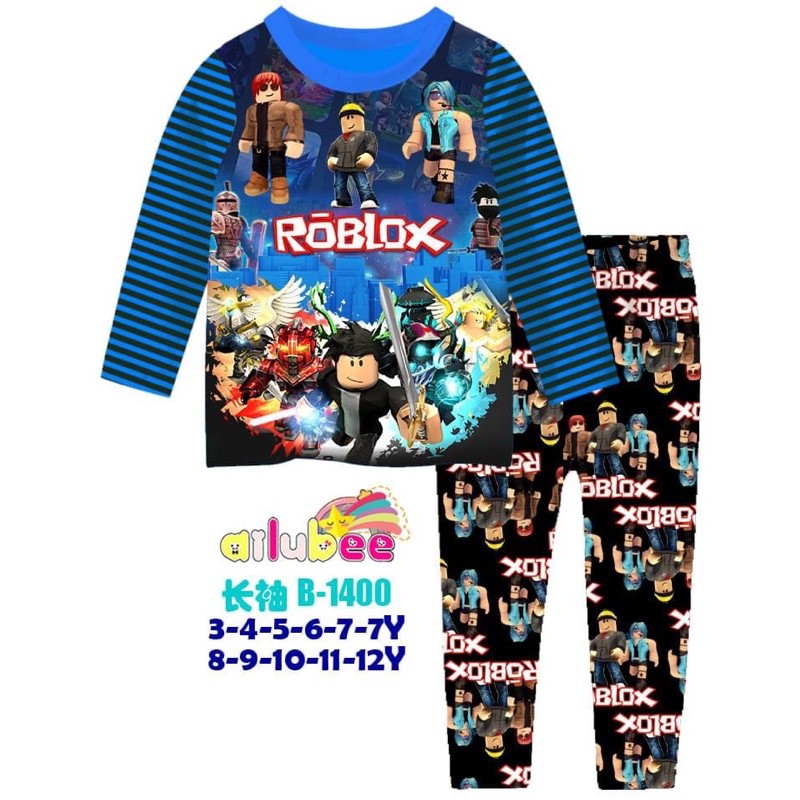 CLEARANCE Ailubee B1400LL Roblox Boy Pyjamas (3/4/5y) | Shopee Malaysia