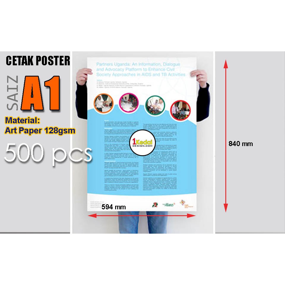 Print Saiz A1 Poster 500 pcs Kualiti 128gsm | Shopee Malaysia