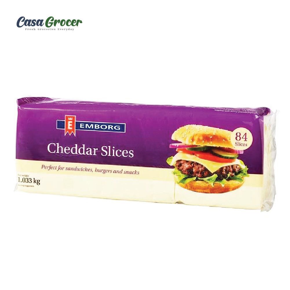 Emborg “84” Cheddar Slices Cheese (1.033kg) | Shopee Malaysia