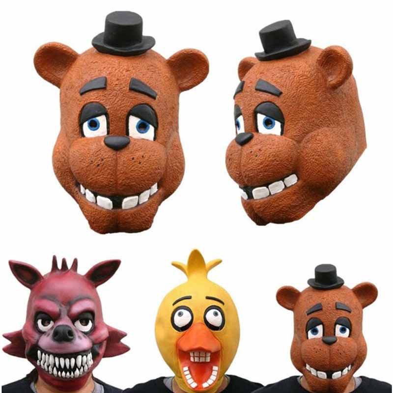 Freddy Chica Bear Bonnie Foxy Five Nights At Freddy's Adult Head Size ...