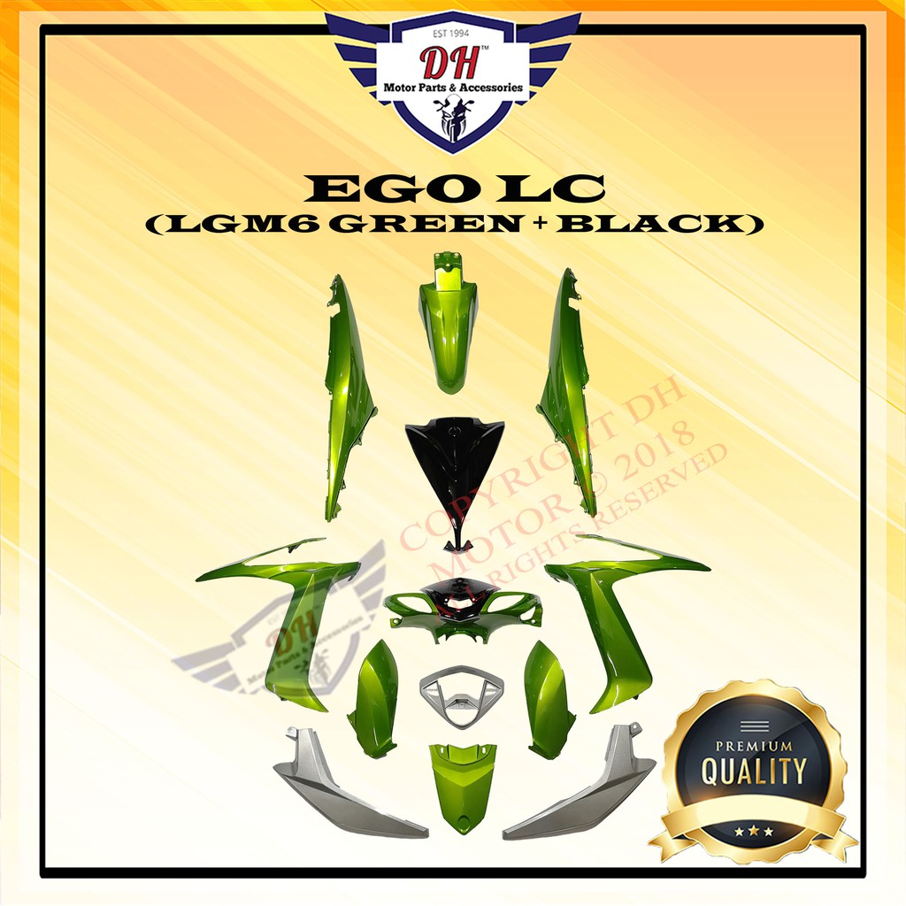 EGO LC COVER SET (LGM6 GREEN + BLACK) YAMAHA EGOLC | Shopee Malaysia