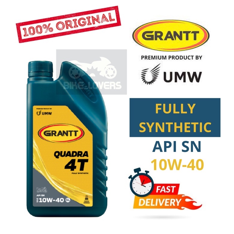[ORIGINAL] GRANTT QUADRA 4T 10W-40 FULLY SYNTHETIC API SN Oil 1Litre | Shopee Malaysia