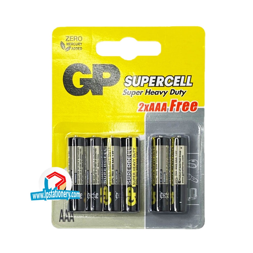 GP Supercell Battery Super Heavy Duty AA or AAA 6's In Set | Shopee ...