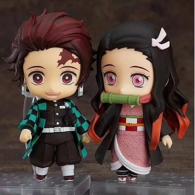 Demon Slayer Cute Clay 10CM Fighting Effect Parts Tanjiro Nezuko Action ...
