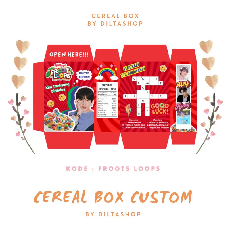 Cereal BOX / CUSTOM CEREAL BOX / CUSTOM CEREAL BOX / CEREAL GIFT BOX ...