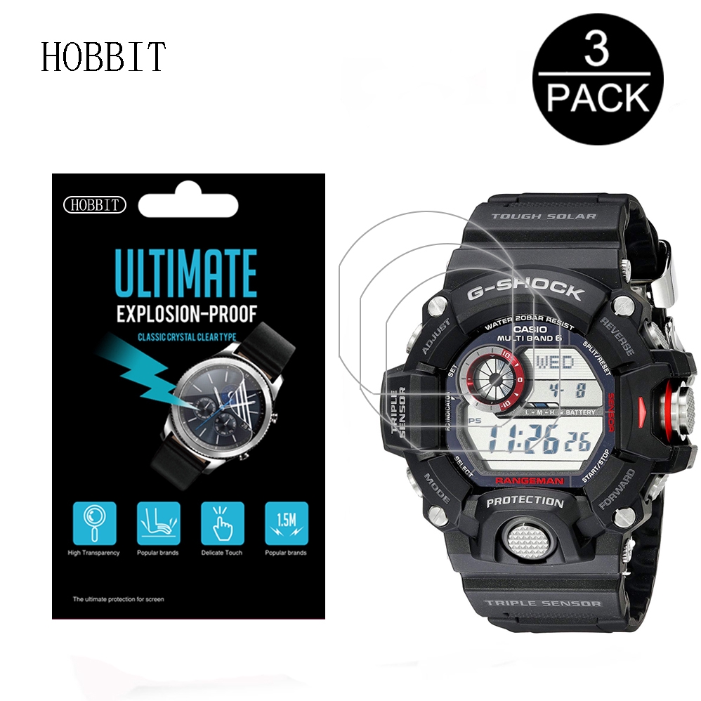 For Casio Men's GShock Sport Watch Screen Protection Film For GW-9400 ...