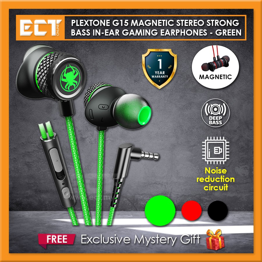 Plextone G15 New Upgrade Magnetic Stereo Strong Bass Hammerhead In-Ear ...